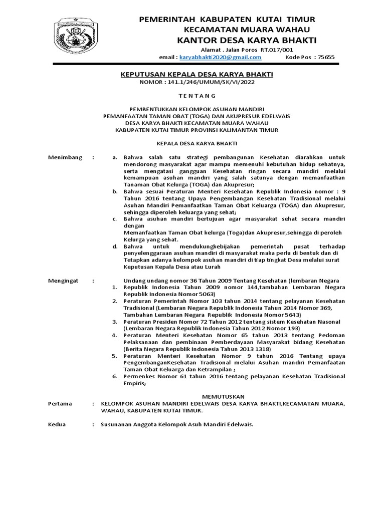 SK Toga New Pakai | PDF