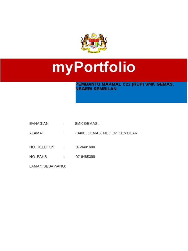 Myportfolio PEMBANTU MAKMAL | PDF