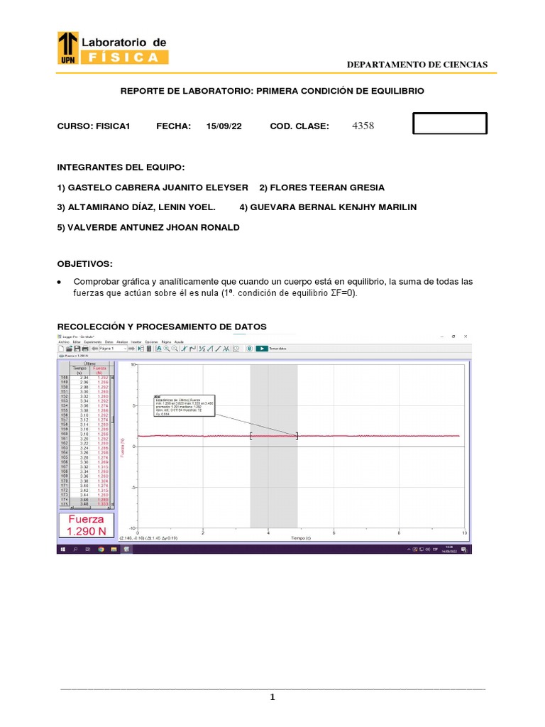 Reporte Lab Fisi1 s05 1ce | PDF