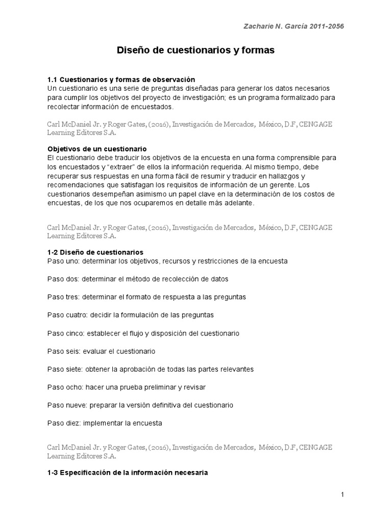 Guía Completa para Diseñar Cuestionarios | PDF | Cuestionario ...