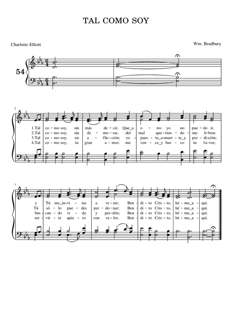 054 - Tal Como Soy (Letra) | PDF