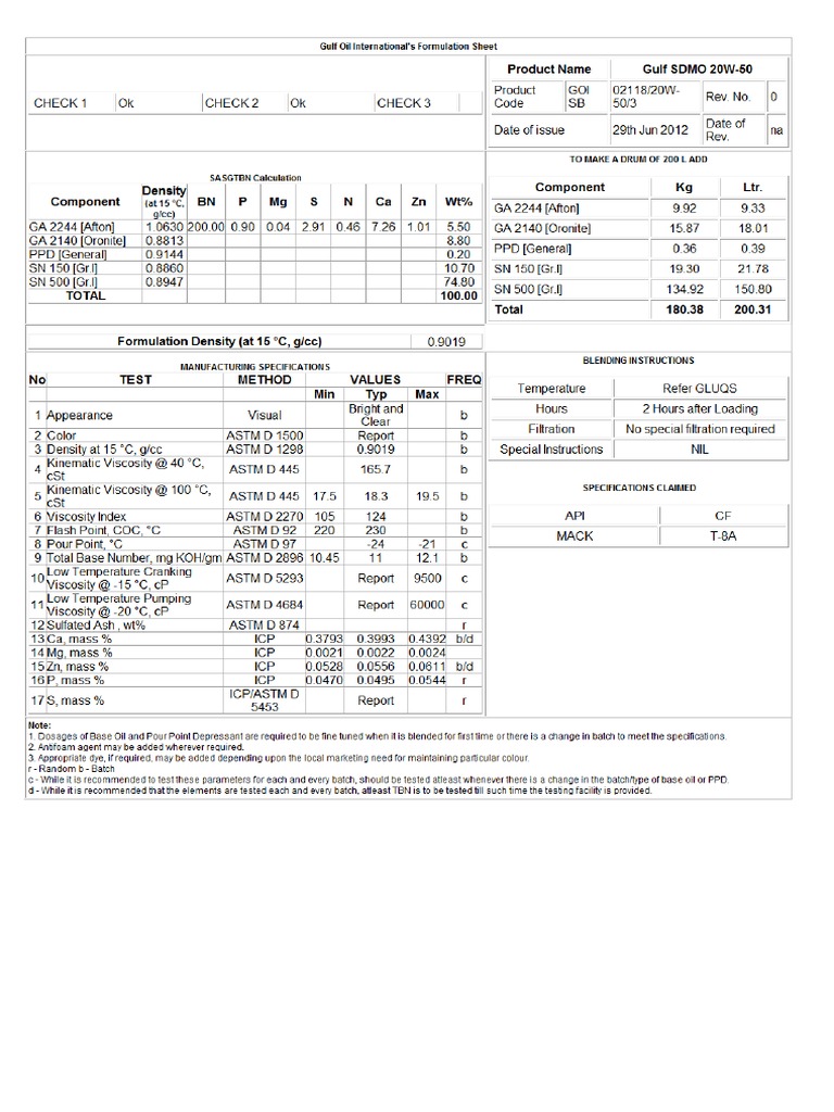 20W-50 - 3 - Gulf SDMO - 20W-50 | PDF