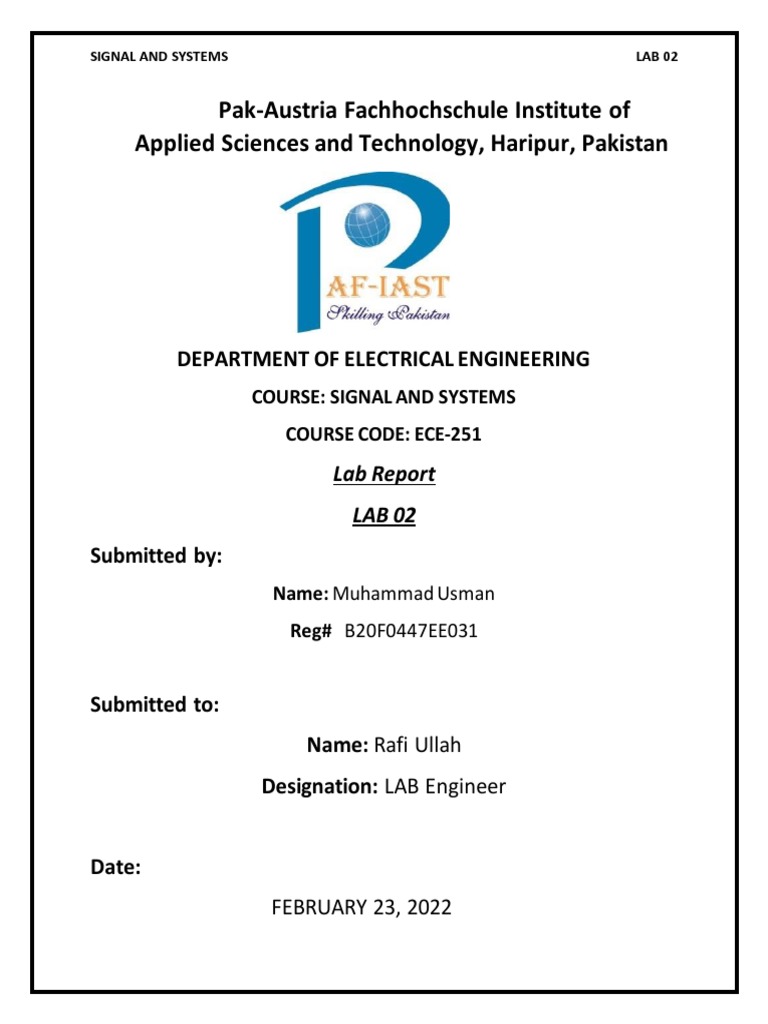 Lab 2 MATLAB Usman | PDF | Matlab | Computer Engineering Lab 2 MATLAB Usman | PDF | Matlab | Computer Engineering