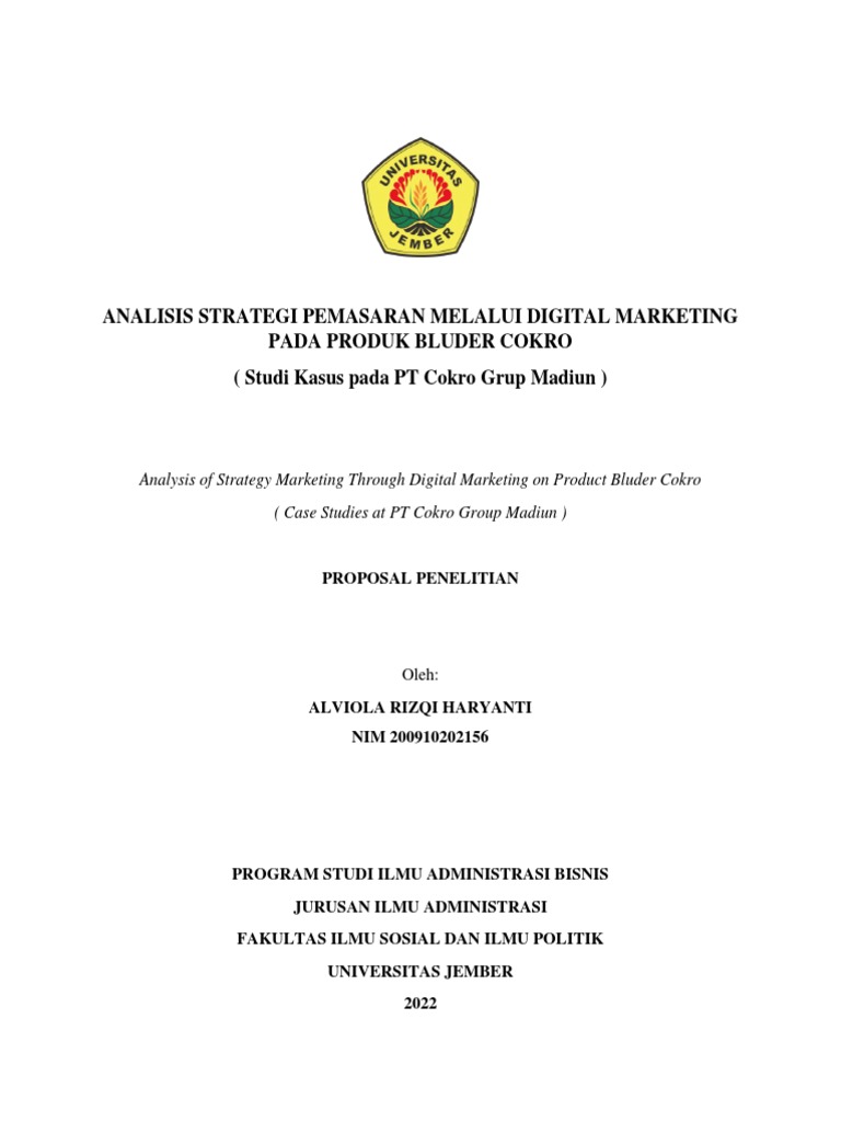Alviola Rizqi H - 200910202156 - Metode Riset Bisnis - BAB 1 - BAB 2 ...