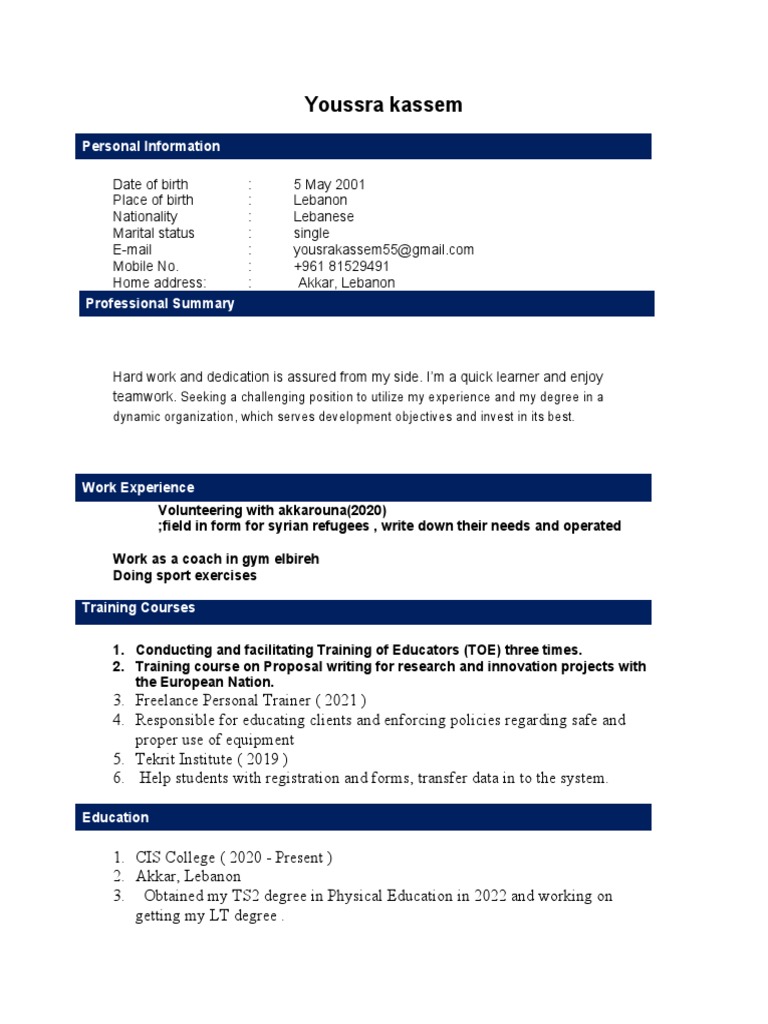 Youssra Kassem, 2 | PDF | Business | Wellness