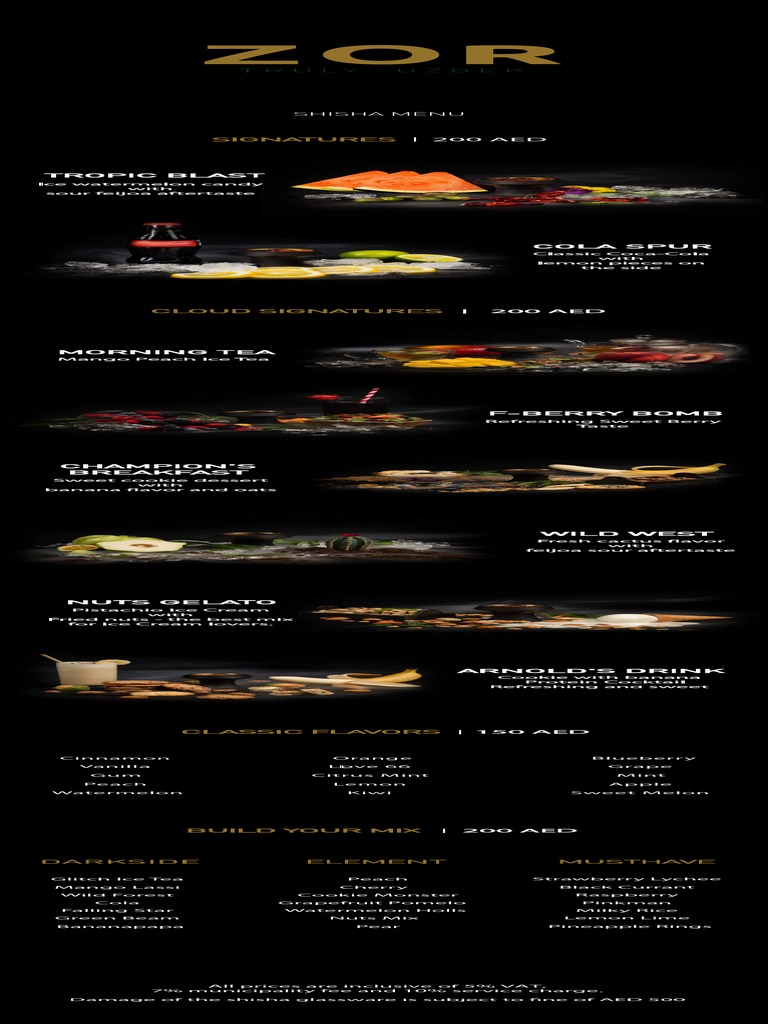 Shisha Menu 2021 | PDF | Berry | Ice Cream