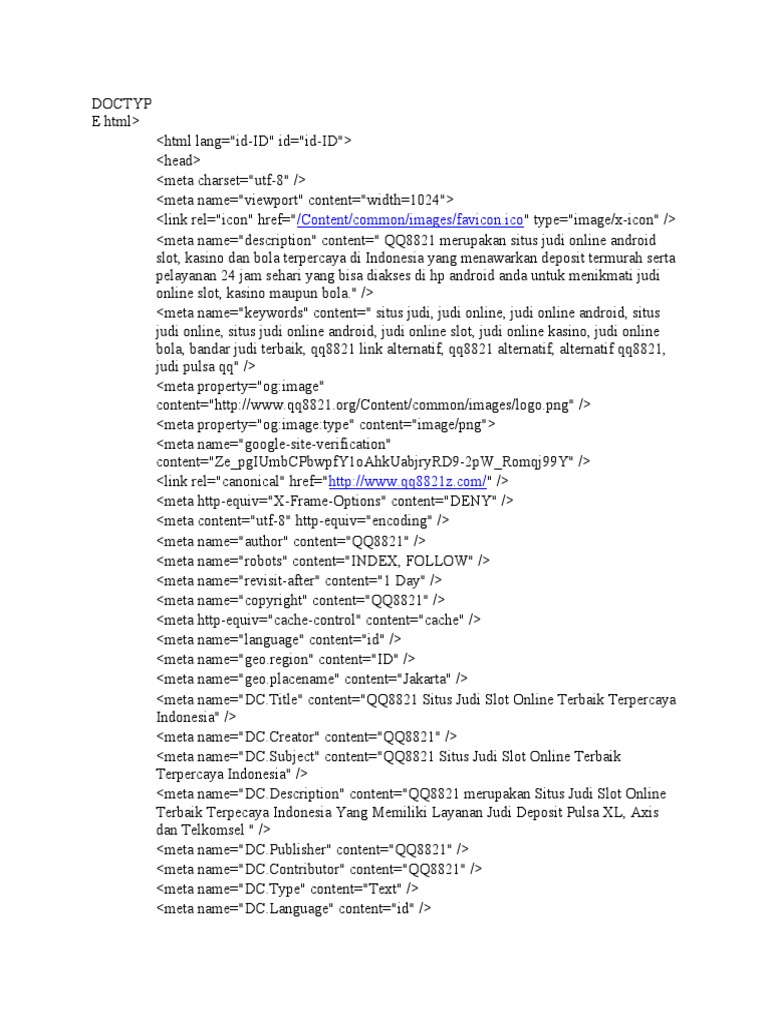Doctype HTML Qq8821 | PDF | Gambling | Software Engineering