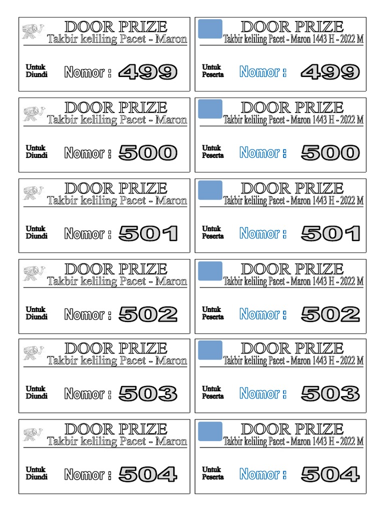 Kupon Door Prize | PDF