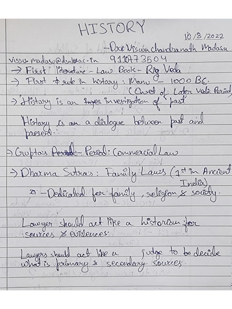 Sources Of History Notes
