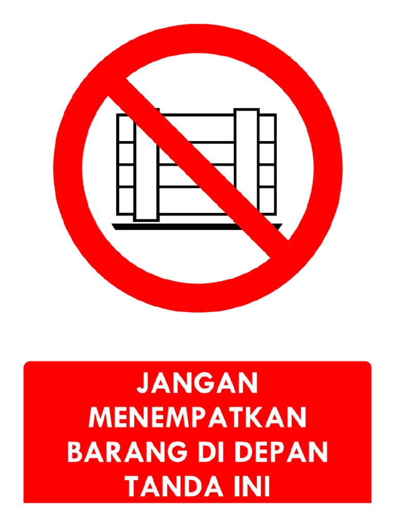 Sign Jangan Menaruh Barang | PDF