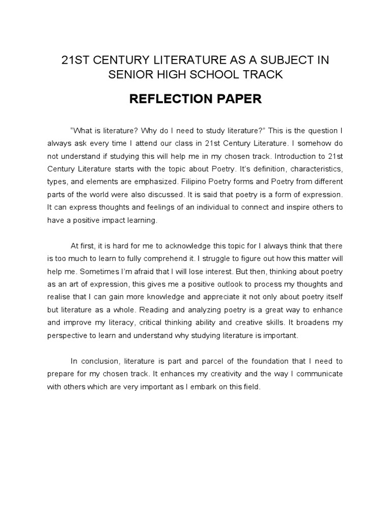 Importance of 21st Century Literature | PDF | Poetry | General Fiction