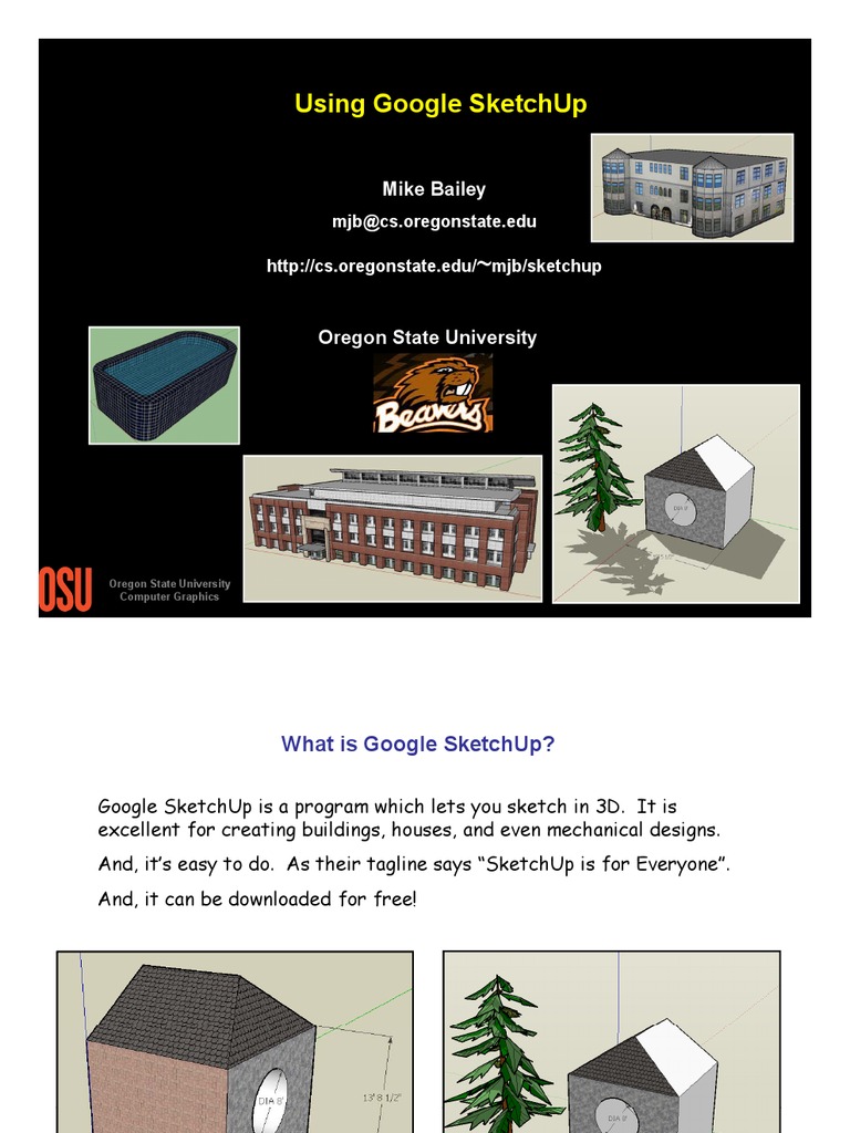 Sketchup Basic Guide | PDF | Sketch Up | 3 D Computer Graphics