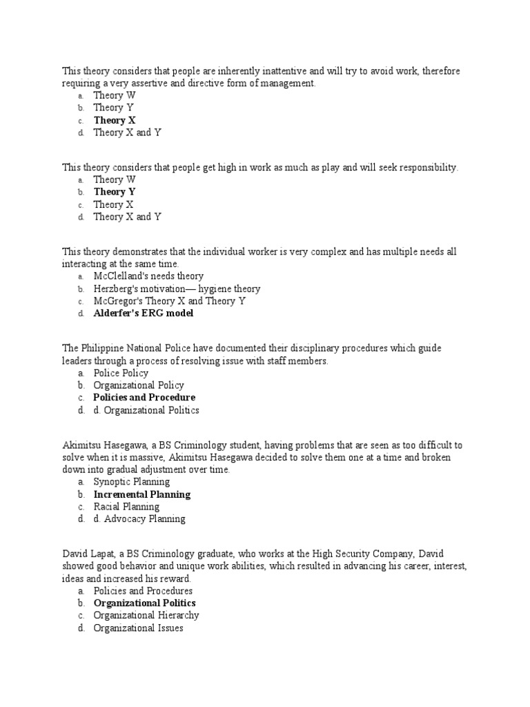 Criminology Leadership Theories Overview | PDF | Communication ...