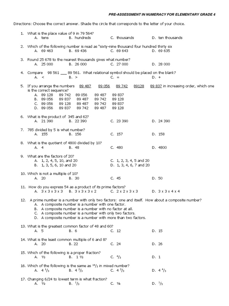 Grade 4 | PDF | Numbers | Triangle