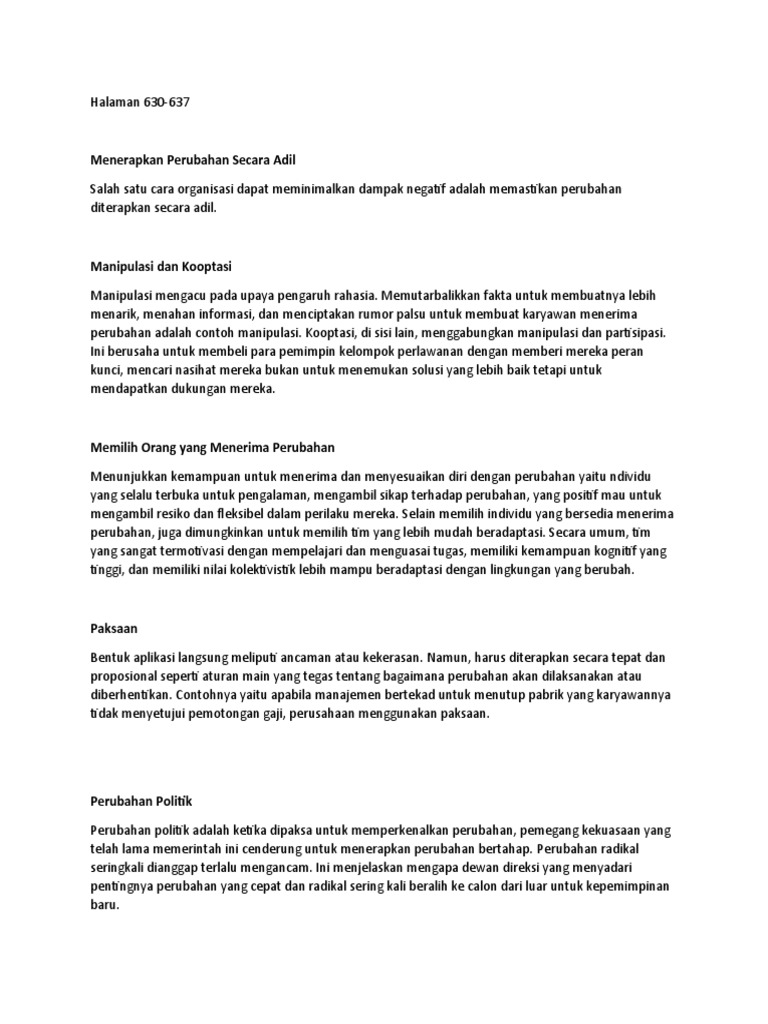 Tugas Perilaku Organisasi Halaman 630-637 | PDF
