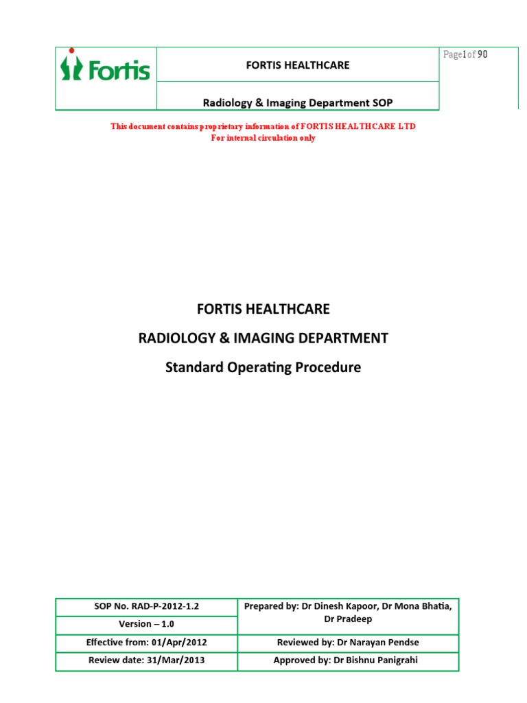 Rad Medex Sop | Download Free PDF | Radiology | Mammography