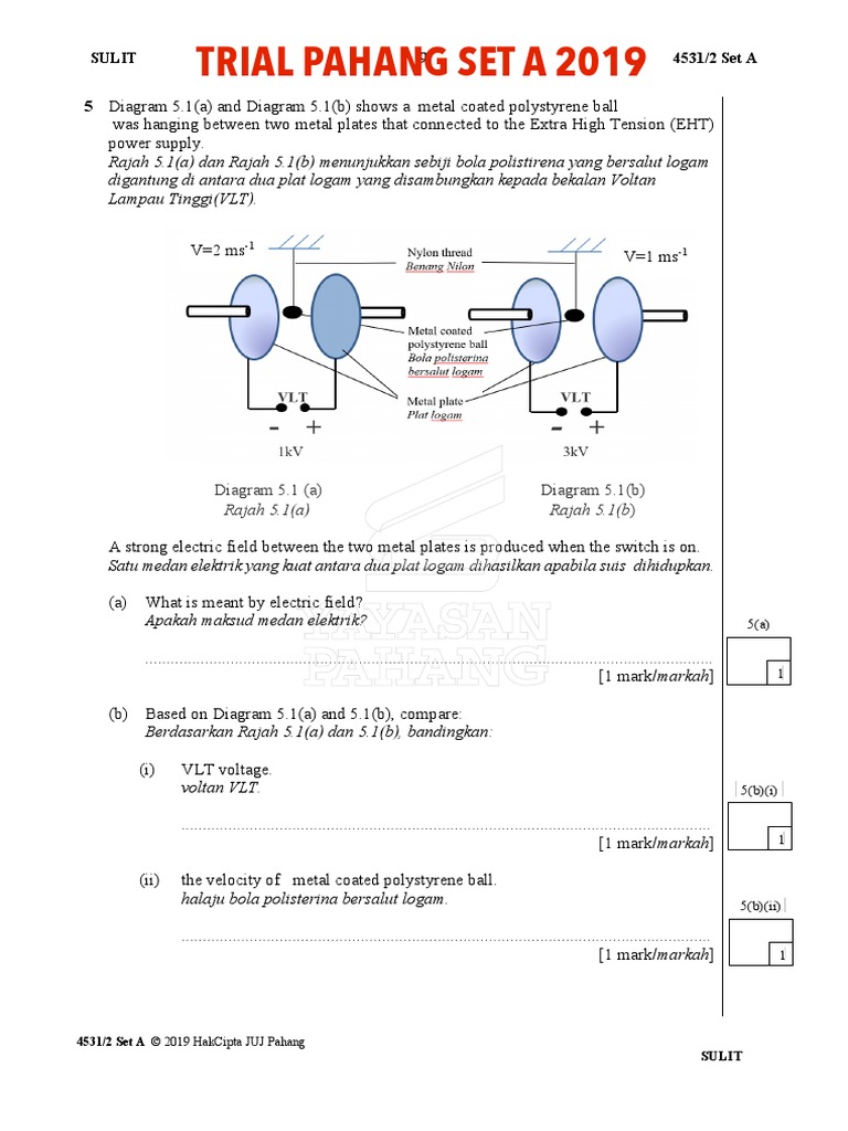 Physics Q5&Q6 Trial 2019 | PDF