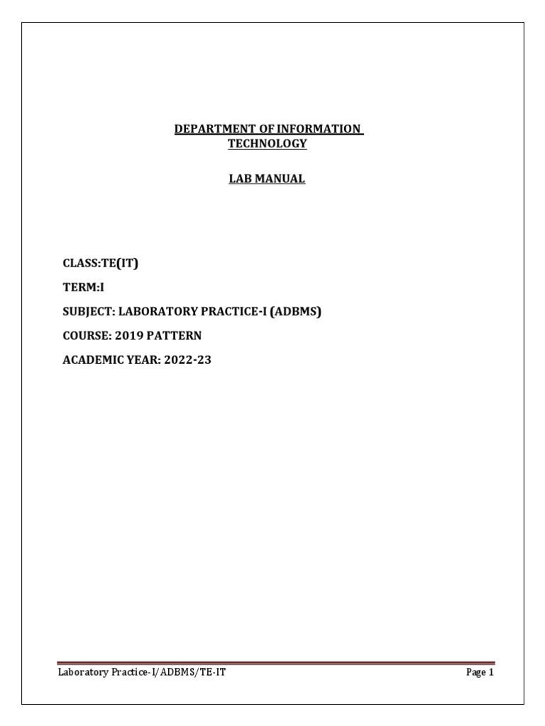 LAB MANUAL Advanced ADBMS | PDF | Relational Database | Map Reduce LAB MANUAL Advanced ADBMS | PDF | Relational Database | Map Reduce