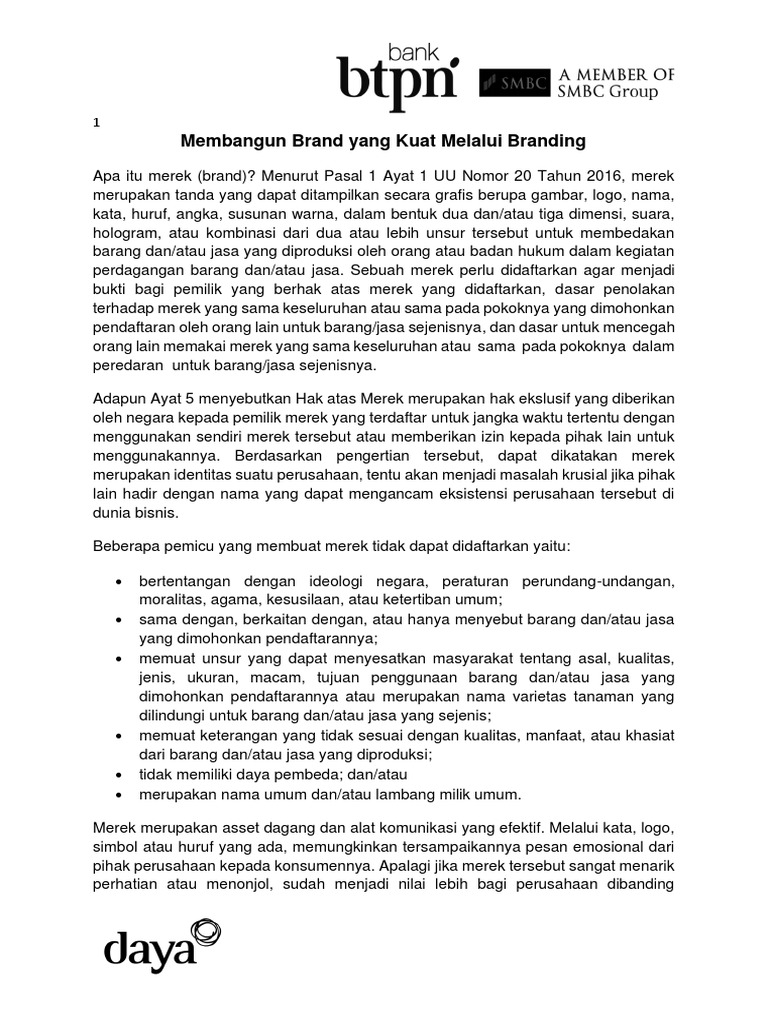 Membangun Brand Yang Kuat Melalui Branding | PDF