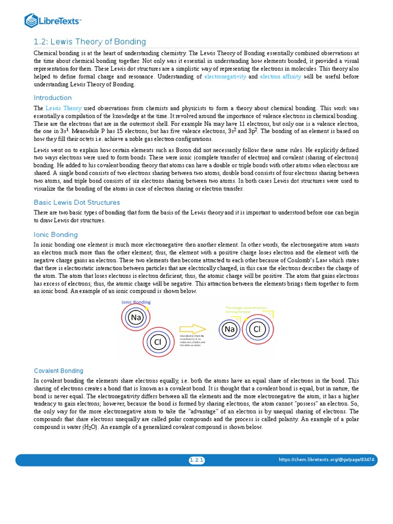 Understanding Lewis Bonding Theory | PDF | Chemical Bond | Covalent Bond