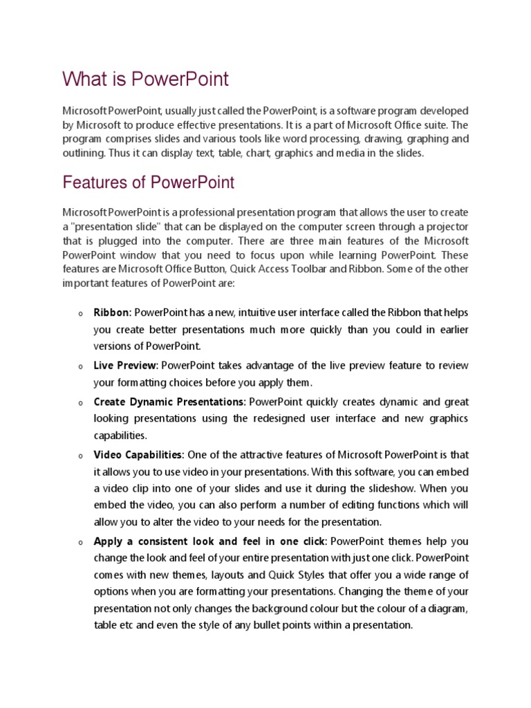 What Is PowerPoint | PDF | Microsoft Power Point | Microsoft Office