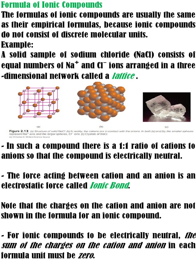 Writing Chemical Formula and Naming Compounds | PDF | Chemical ...