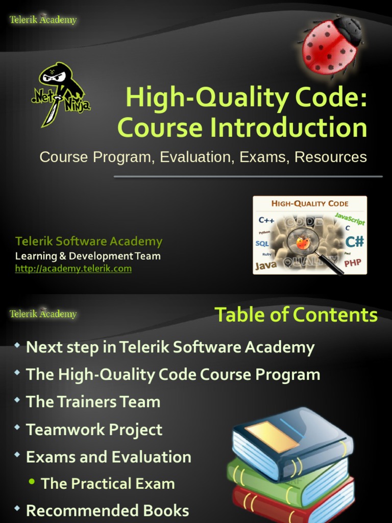High Quality Code Course Introduction | PDF | Unit Testing | Microsoft ...