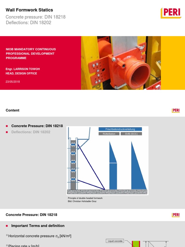 Wall Formwork Statics | PDF | Concrete | Pressure