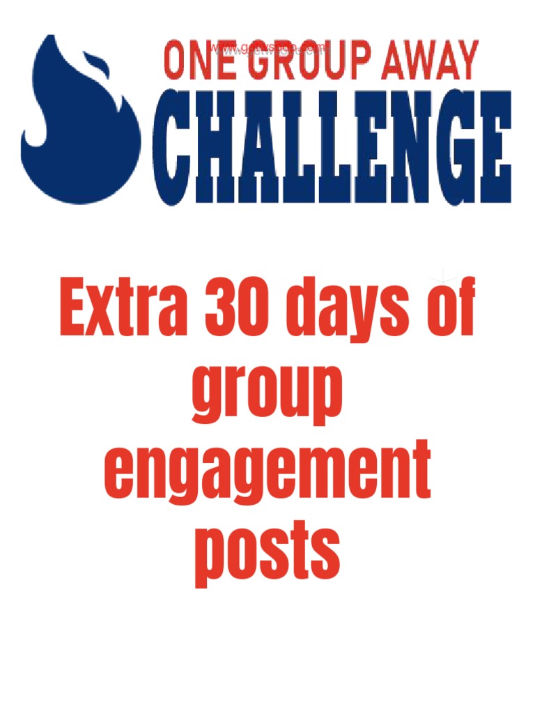 Facebook Group Engagement Posts - 30 Days | PDF