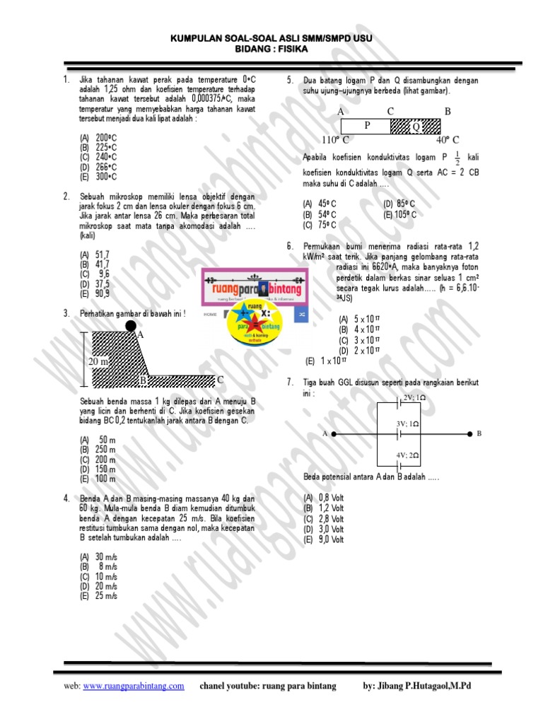 Soal Latihan Fisika SMM-SMPD Usu - 2 | PDF