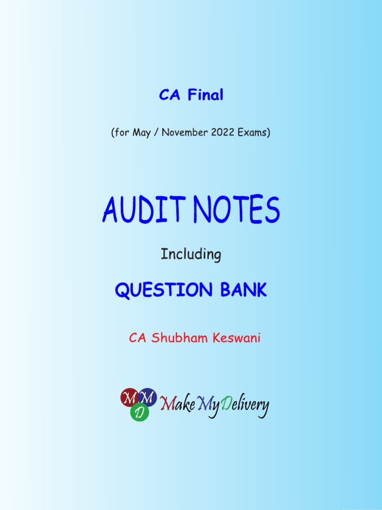 Audit Notes - 23 Dec | PDF | Financial Audit | Audit