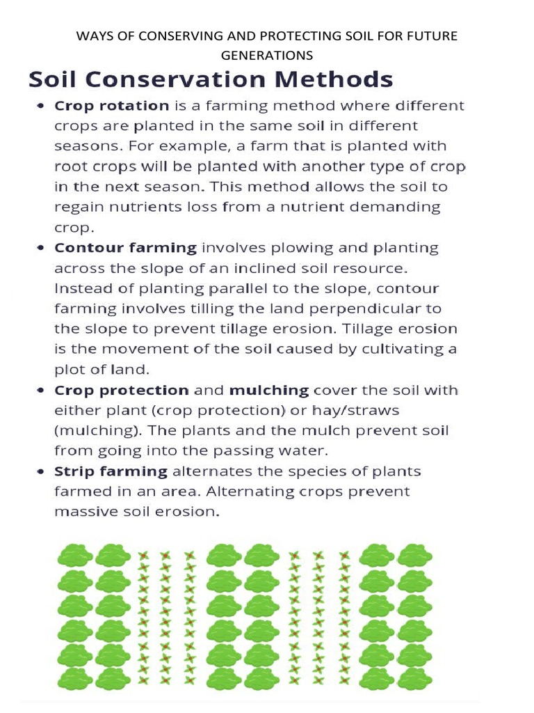 Ways of Conserving and Protecting Soil For Future Generations | PDF