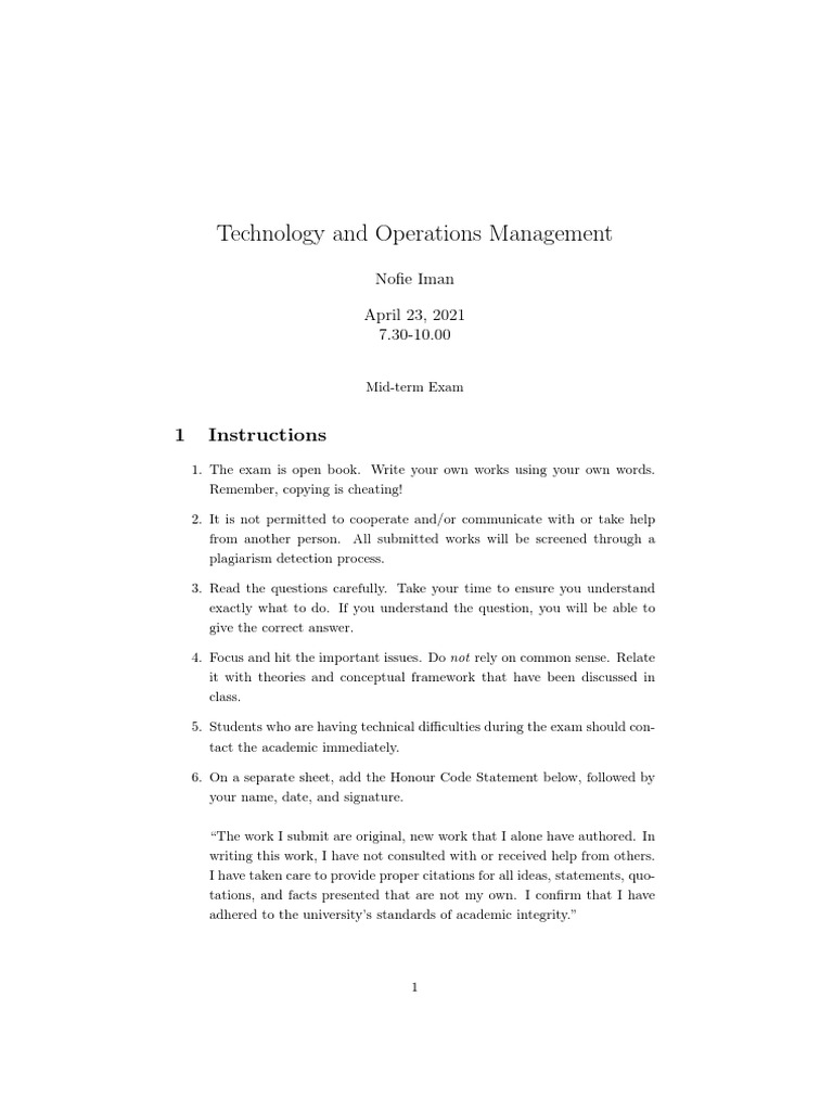 Uts Tom 2021 | PDF | Test (Assessment) | Academic Integrity