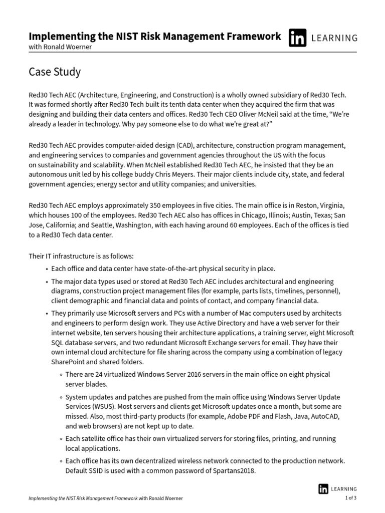 RedTech30 AEC Case Study | PDF | Computer Security | Security