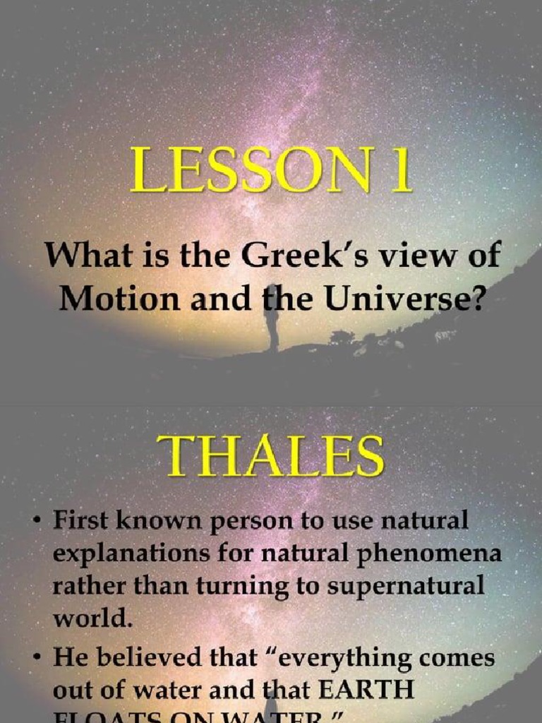 Greek's View of Motion and The Universe | PDF