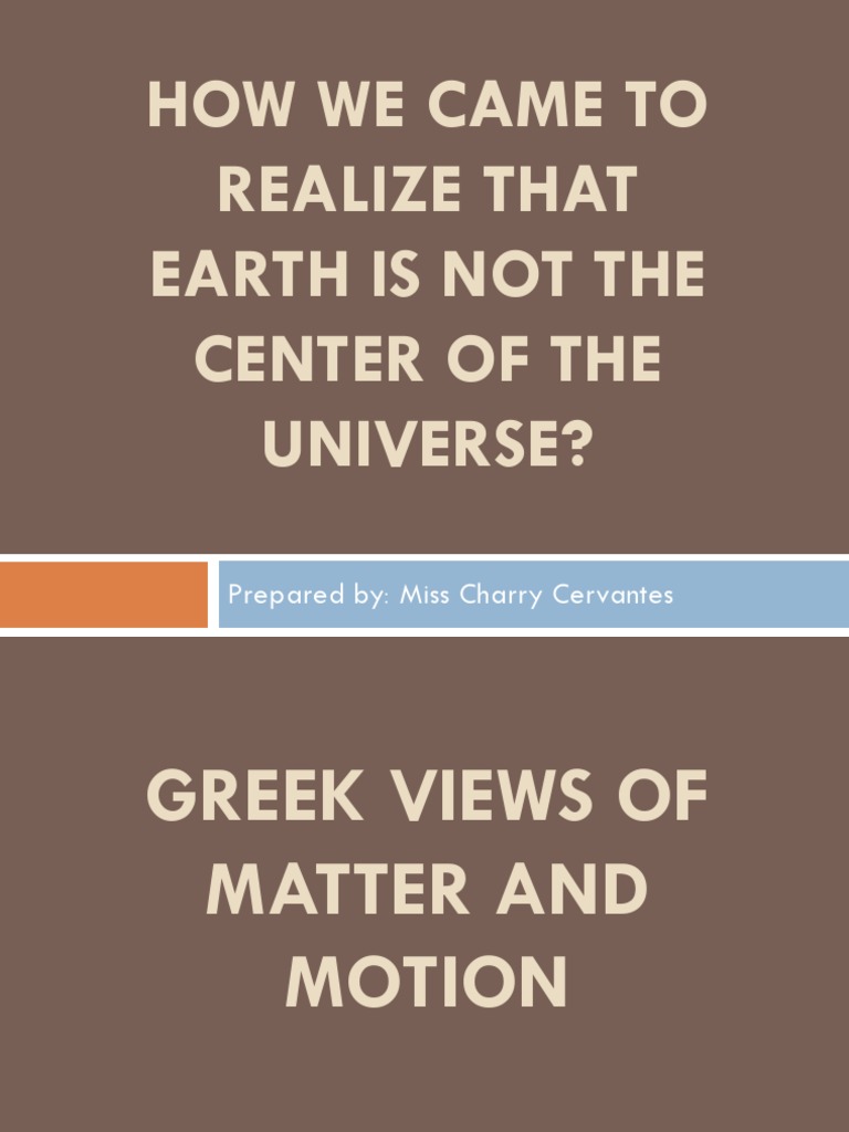 Greek Views of Matter and Motion | PDF | Nature | Science