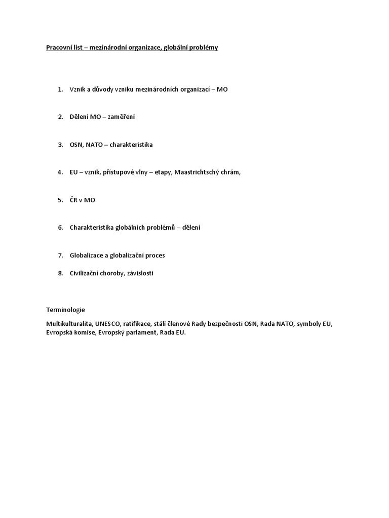 Prac - List Mezinárodní Organizace | PDF