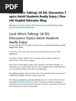 Free Talk Topics for English Lessons | PDF | English Language ...