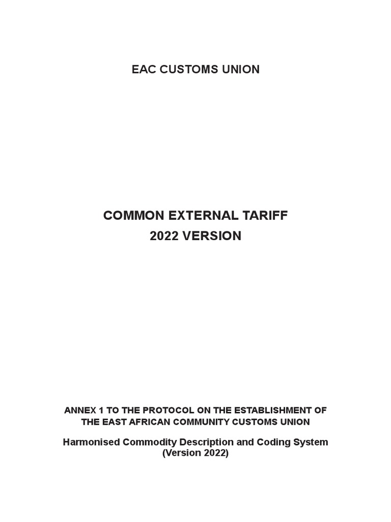 Eac Cet 2022 Version 25th June | PDF | Tuna | Textiles