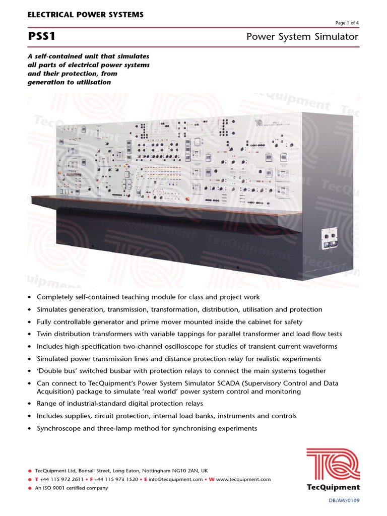 PSS1 0109 | PDF | Transformer | Electric Power Distribution