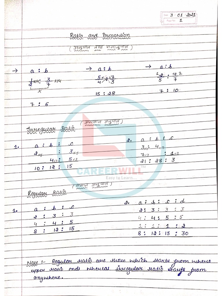 Ratio and Proportion | PDF