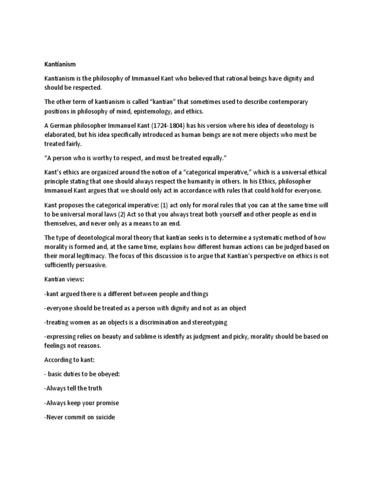 KATIANISM | PDF | Immanuel Kant | Morality