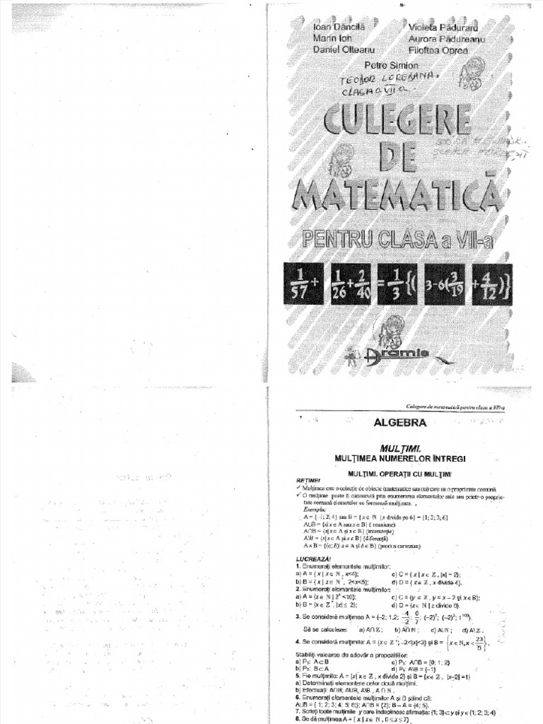 Dokumen - Tips Culegere Matematica | PDF