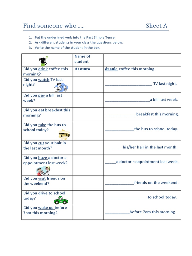 Find Someone Who Past - 42286 | PDF