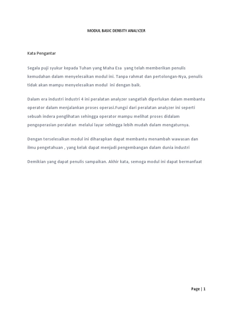 MODUL Basic Density Analyzer | PDF