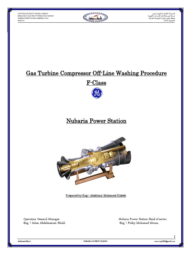 GE 9FA Water Wash PROCEDURE Final | PDF | Pump | Gas Turbine