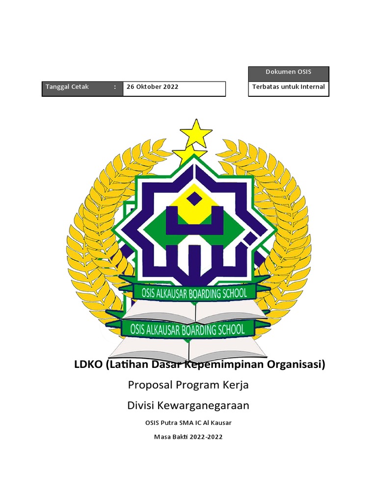 Proposal LDKO OSIS SMA IC Al Kausar | PDF