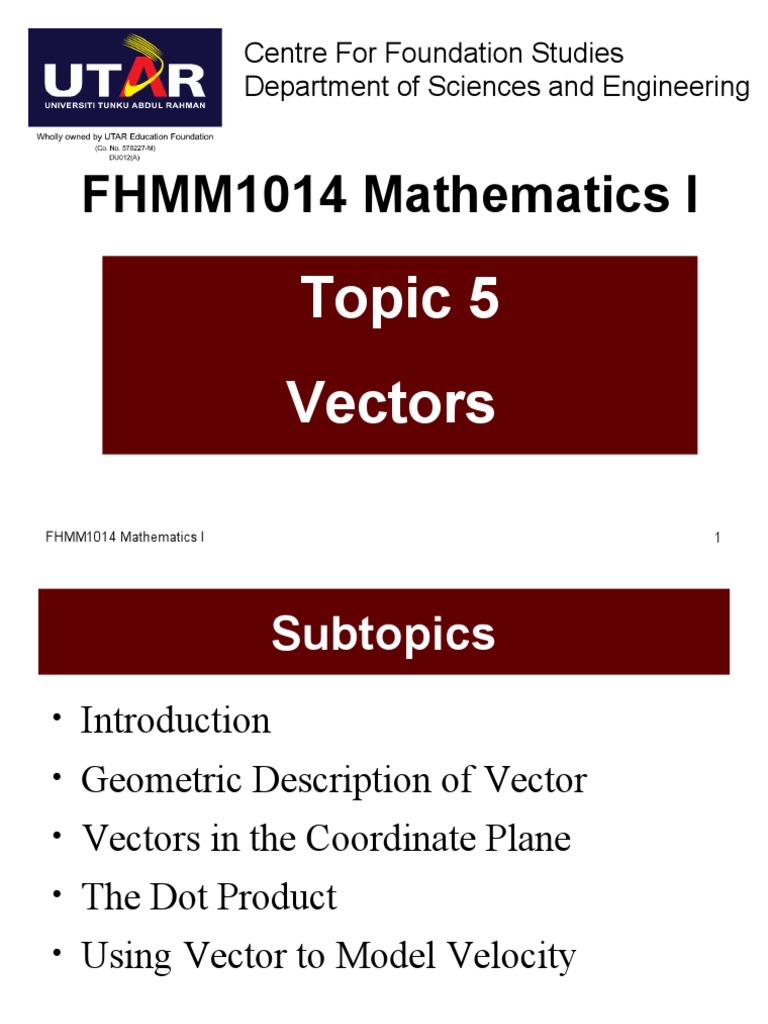 FHMM1014 Topic 5 Vectors Student | Download Free PDF | Euclidean Vector ... FHMM1014 Topic 5 Vectors Student | Download Free PDF | Euclidean Vector ...