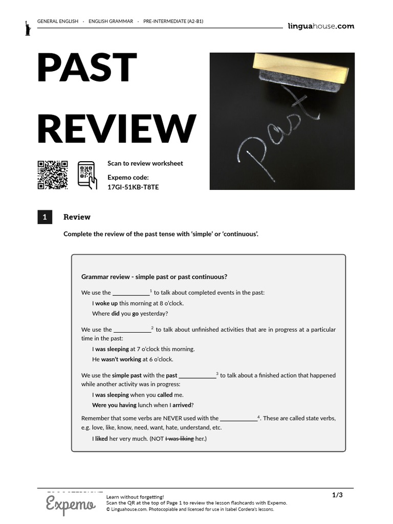 past-review-american-english-teacher-ver2-bw | PDF | Linguistics | Grammar