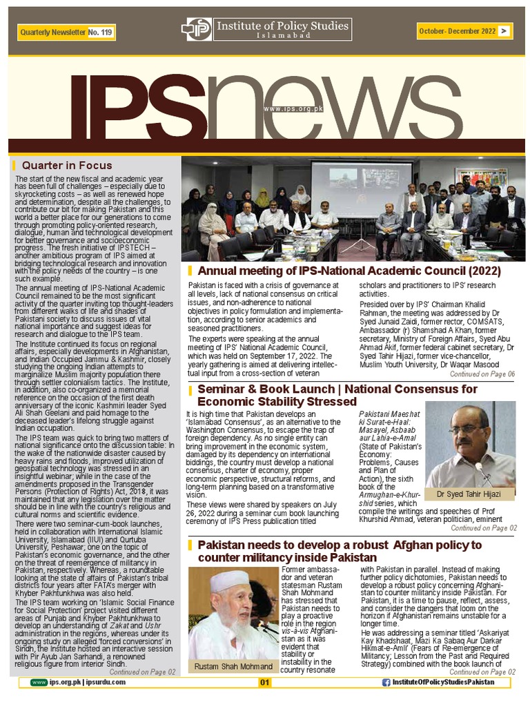 Quarterly IPS News, Issue No. 119 (October-December 2022) | PDF ...